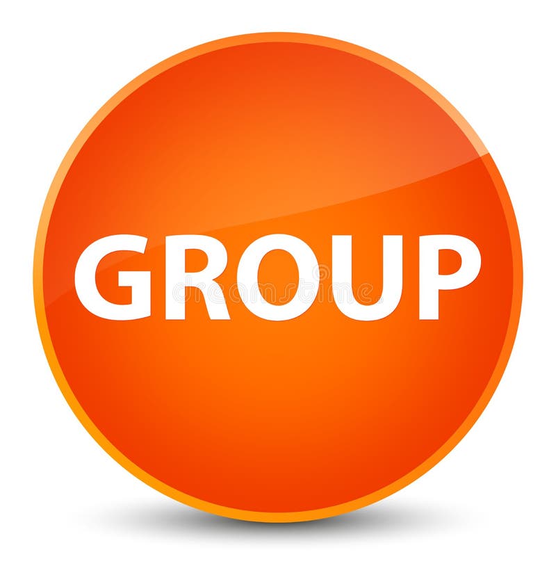 Group Elegant Orange Round Button Stock Illustration - Illustration of ...