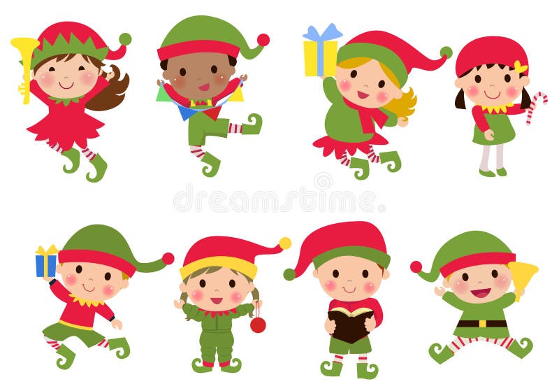 Christmas Elf Ice Skating stock illustration. Illustration of render ...