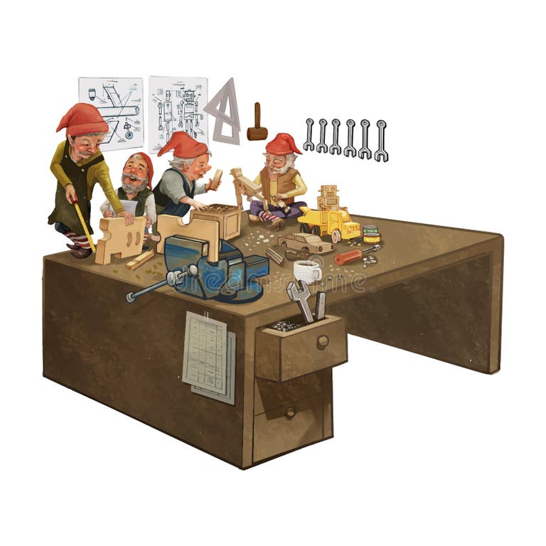 Elves Working Stock Illustrations – 217 Elves Working Stock ...