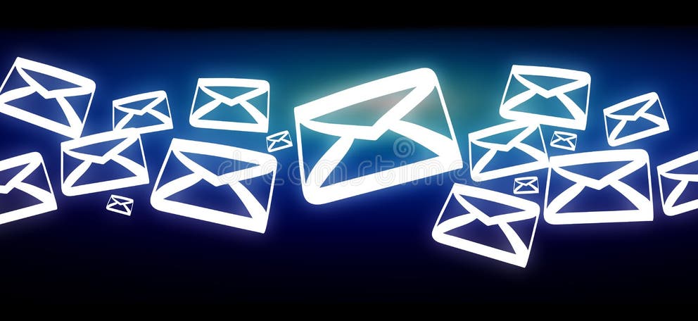 Group of Email Icon Displayed on a Futuristic Interface - Communication ...
