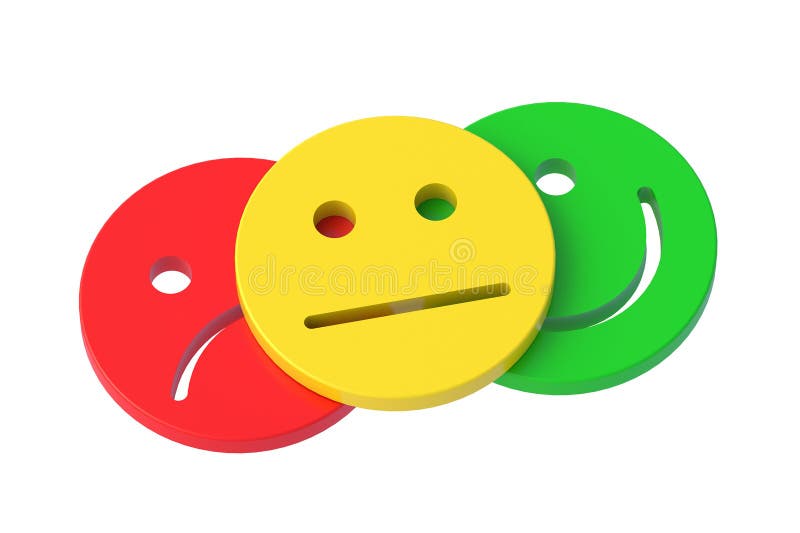 Happy, Neutral and Sad Emotion Faces. Mood Expression Concept Stock ...