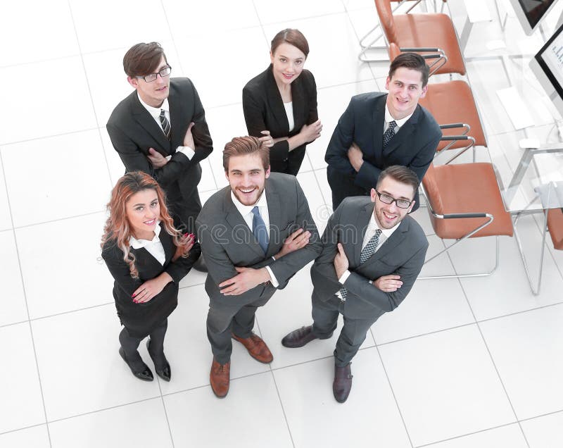 Group of Employees Looking at the Camera Stock Image - Image of happy ...