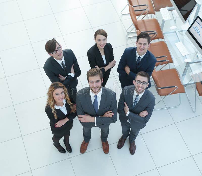 Group of Employees Looking at the Camera Stock Image - Image of modern ...