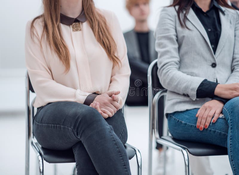 Group of Employees Sitting in a Conference Room. Stock Photo - Image of ...