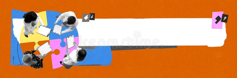 Group of Employees, Team Sitting at Round Table with Documents and ...