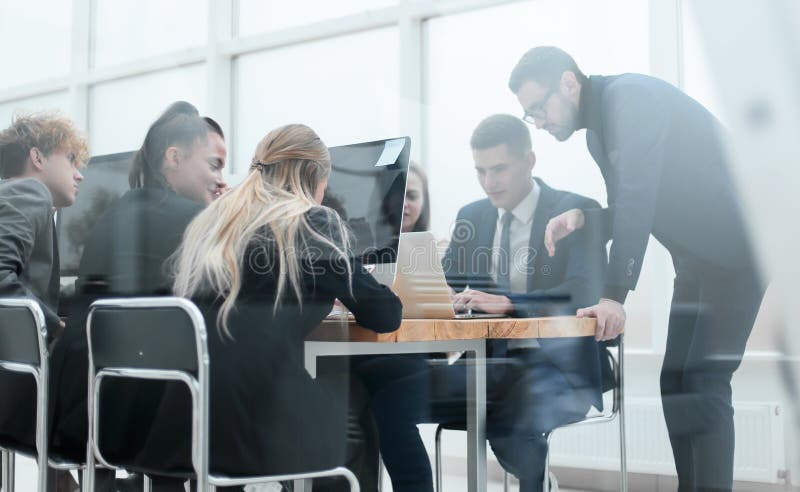 Group of Employees Work in a Modern Office Stock Photo - Image of ...