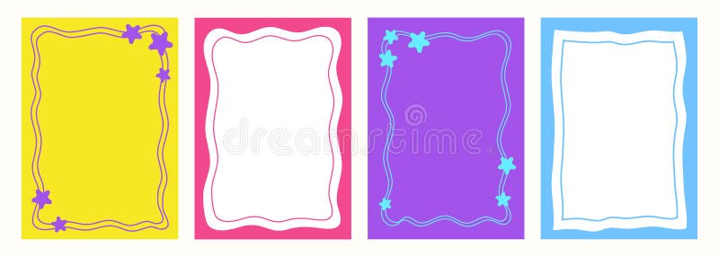 Group of Empty Hand Drawn Frames for Text and Pictures, Collages, Arts ...