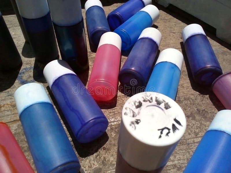 A Collection of Plastic Bottles and Caps with Various Shapes and Colors ...