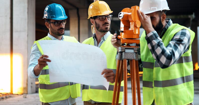 Group of Engineering Team Had Meeting at Working Site Stock Image ...