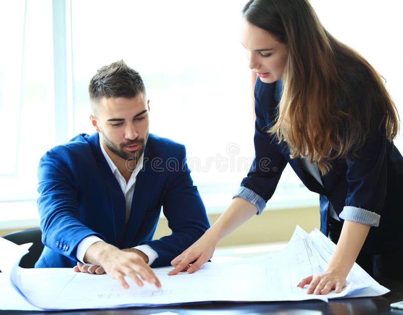 Group of Engineers Planning for New Project Stock Image - Image of ...