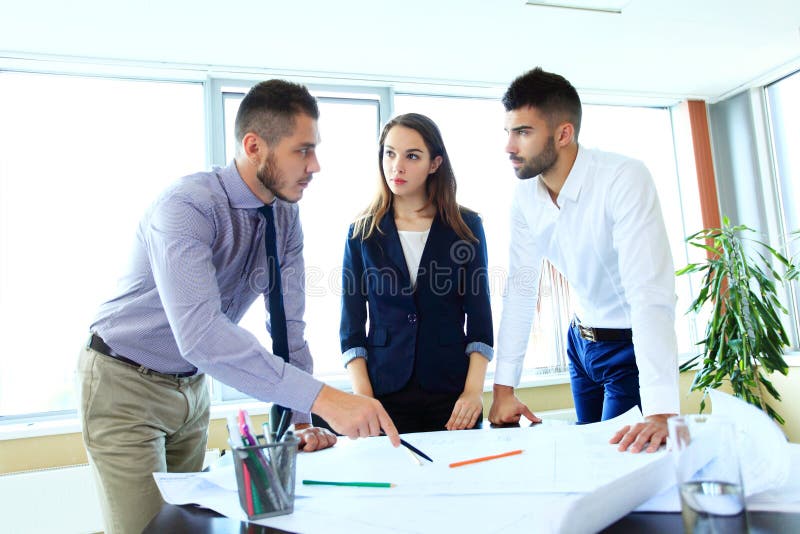 Group of Engineers Planning for New Project Stock Image - Image of ...