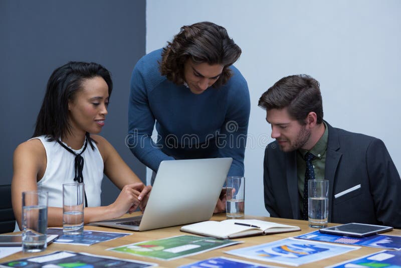 Group of Executives Working Together on Project Stock Image - Image of ...