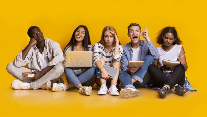 598 Students Yellow Studio Background Stock Photos - Free & Royalty ...