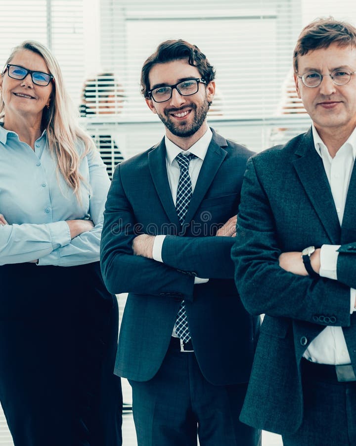Group of Experienced Employees Standing in the Office. Stock Image ...