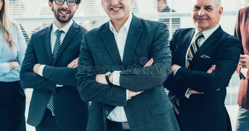 Group of Experienced Employees Standing in the Office. Stock Photo ...