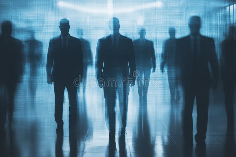 Group of Experts. Silhouette of Business Persons. Close Up Stock Photo ...