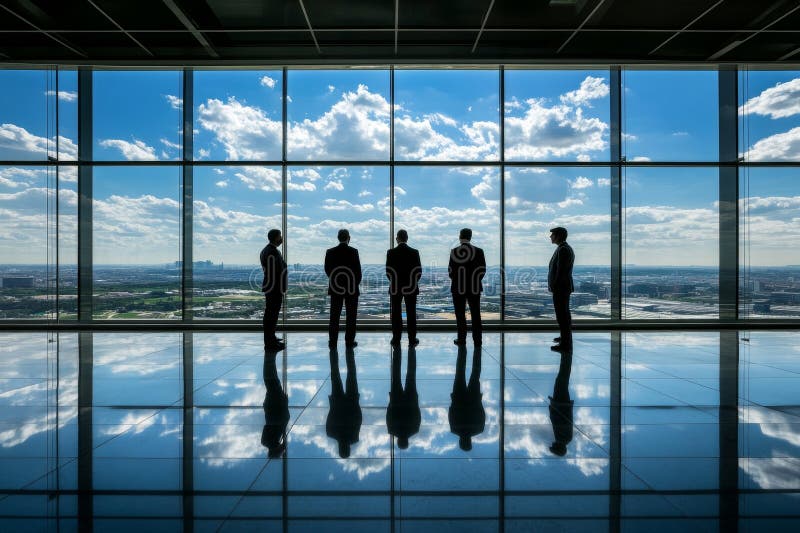 Group of Experts. Silhouette of Business Persons. Close Up Stock Image ...