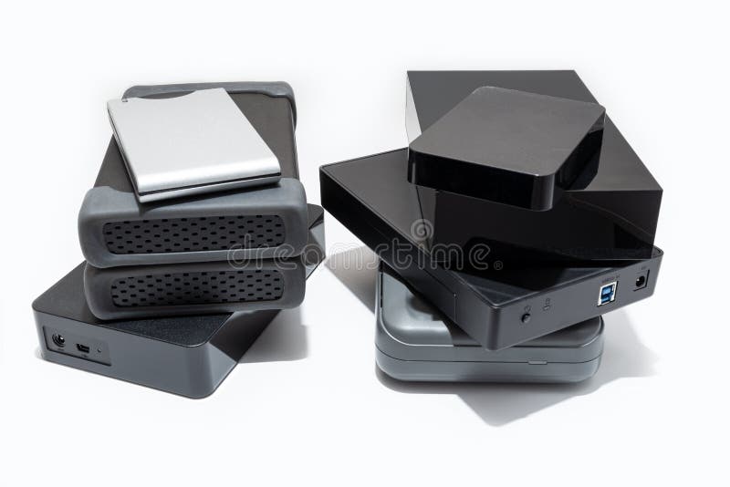 Group of Hard Disk Drive HDD Isolated on White Background Stock Photo ...