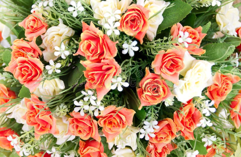 Group Of Fabric Rose Flower Stock Image - Image of background, blue ...