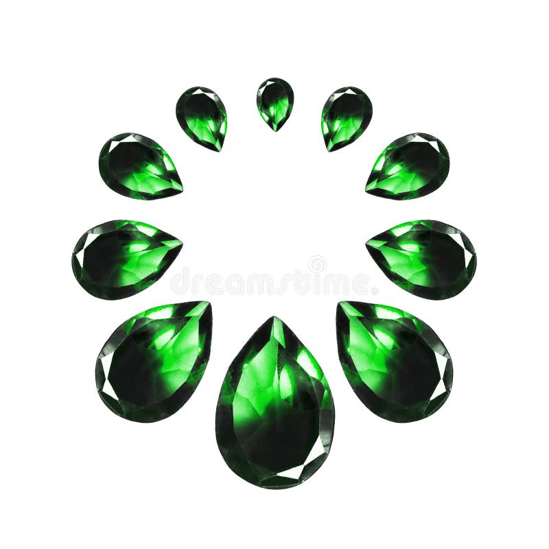 Group of emeralds isolated stock photo. Image of emerald - 101926292