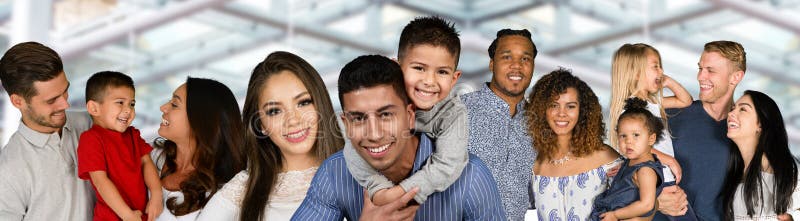 Group of Families stock photo. Image of african, caucasian - 92061738