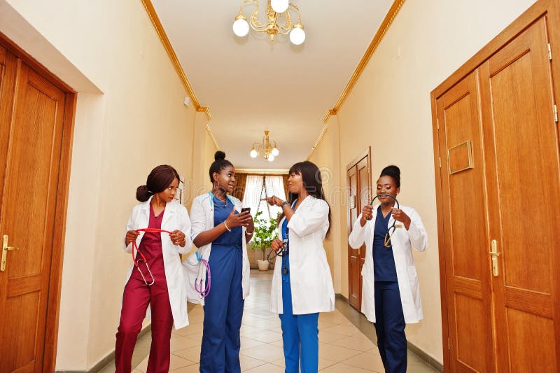 Group of African Medical Students. Stock Photo - Image of portrait ...