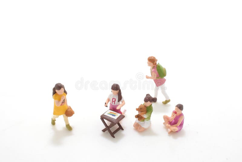 The Group of Figure of Kids on Board Stock Image - Image of exercise ...