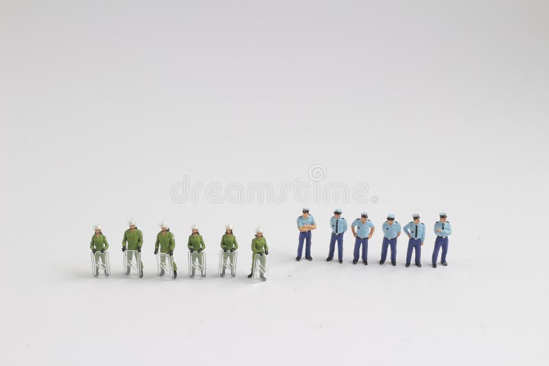Group of Figure of Police at Standing Stock Image - Image of arrest ...