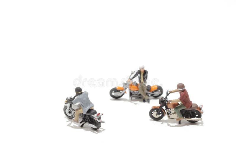 The Group of Figure Ride the Motorcycle Stock Photo - Image of render ...