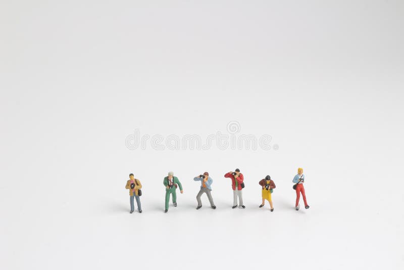 The Group of Figure Taking of Photo Stock Image - Image of macro ...