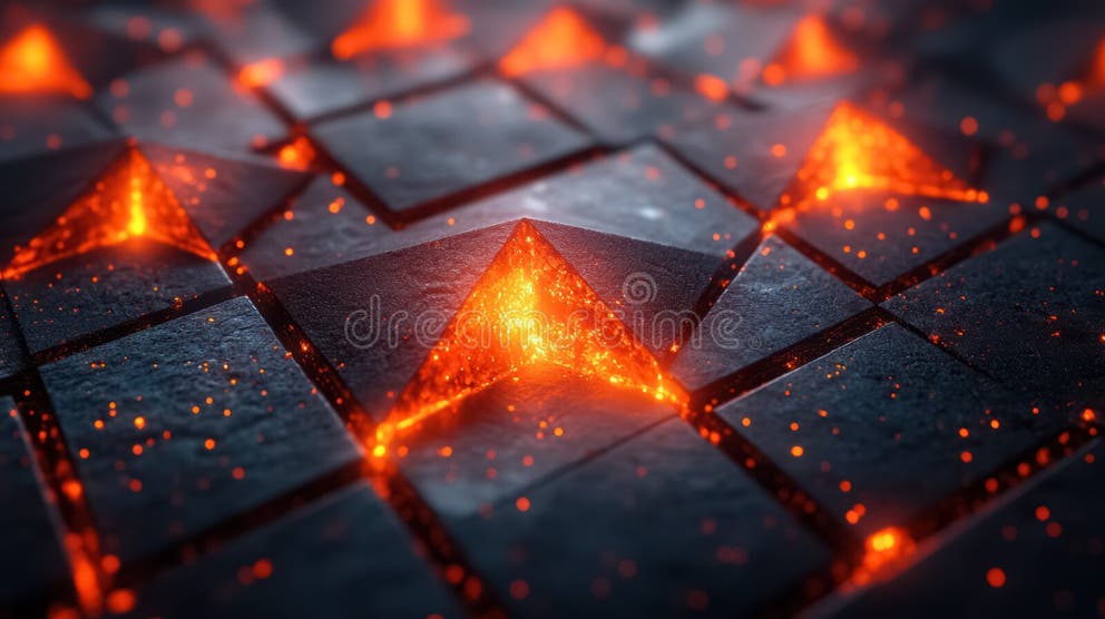 A Group of Fire Blocks. the Concept of Space Stock Illustration ...