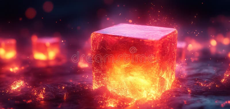 A Group of Fire Blocks. the Concept of Space Stock Illustration ...