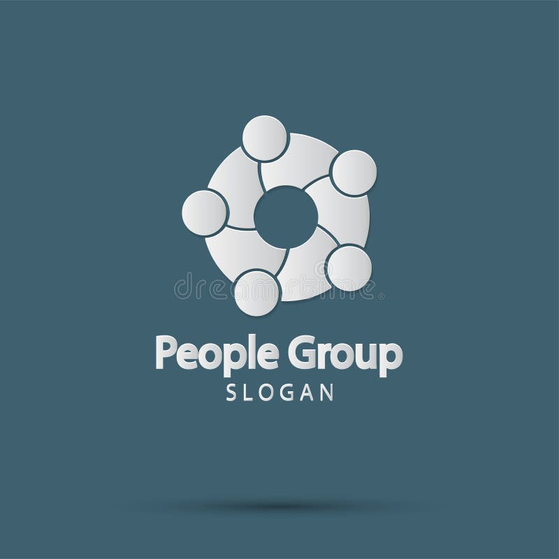 Vector Graphic Group Connection Logo.Eight People in the Circle.logo ...