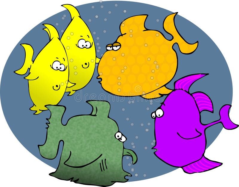 Group of fish stock illustration. Illustration of comic - 488408