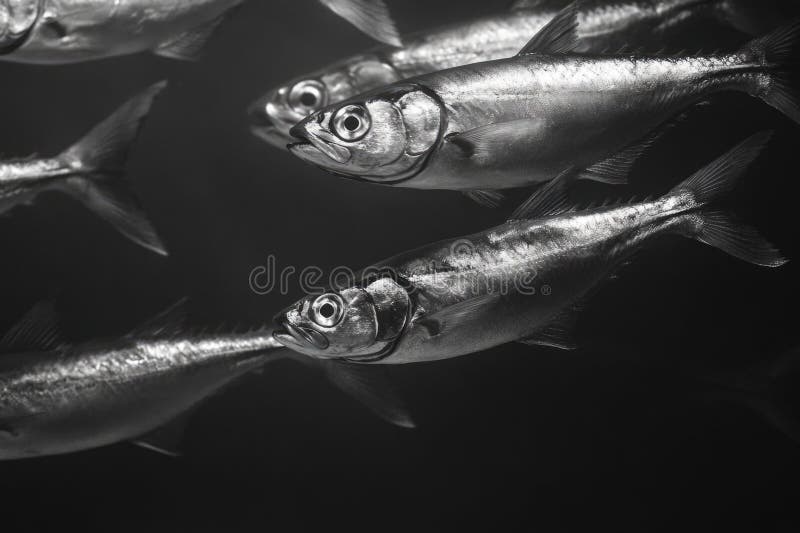 Group of Fish stock photo. Image of schooling, white - 370482428