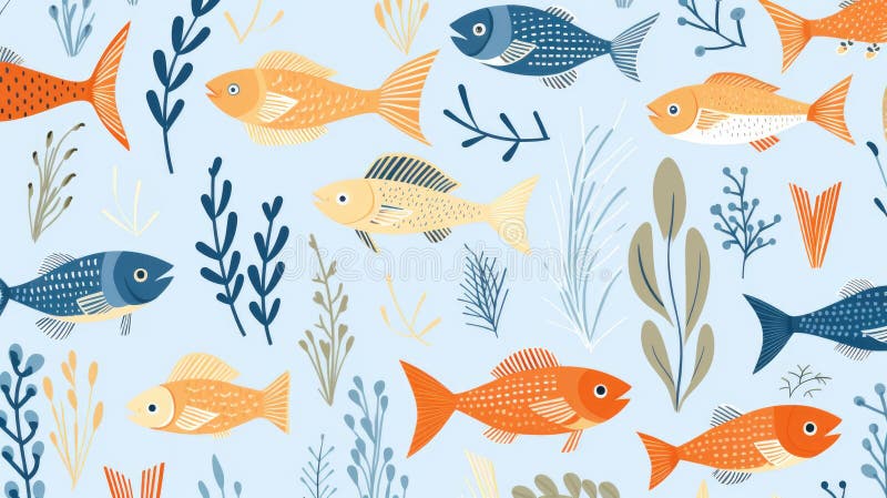 A Group of Fish Swimming Gracefully Underwater. Ideal for Aquatic ...