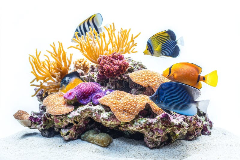 Group of Fish Swimming Together in a Tank Stock Image - Image of life ...