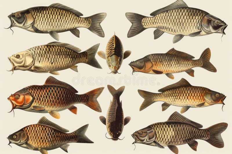 Group of Fish Swimming Together in the Water Stock Image - Image of ...