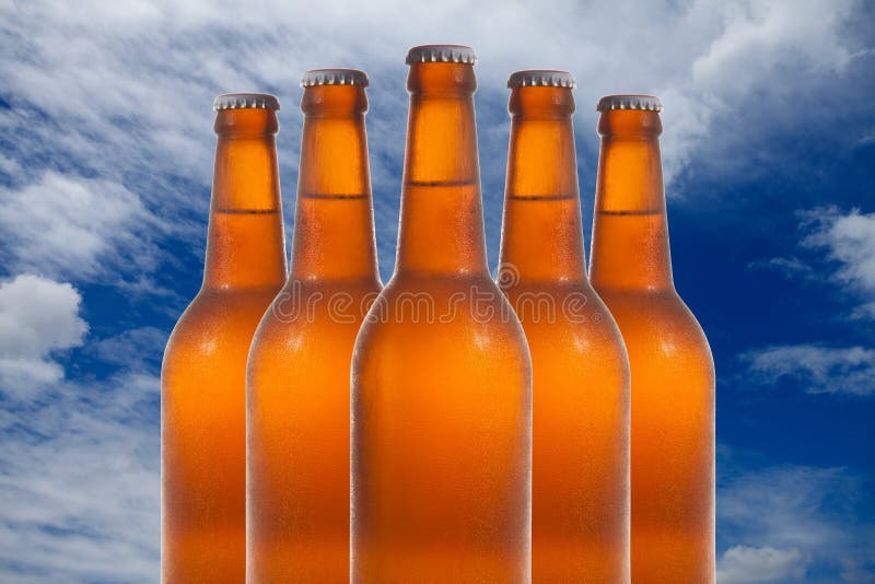 Five beer bottle hand stock photo. Image of lager, bottle - 31719198
