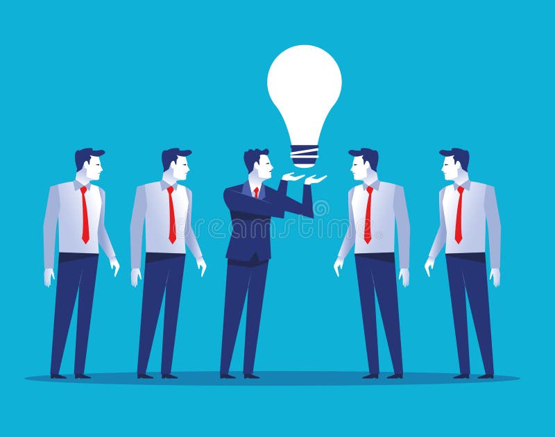 Group of Five Businessmen Workers Avatars Characters Stock Vector ...