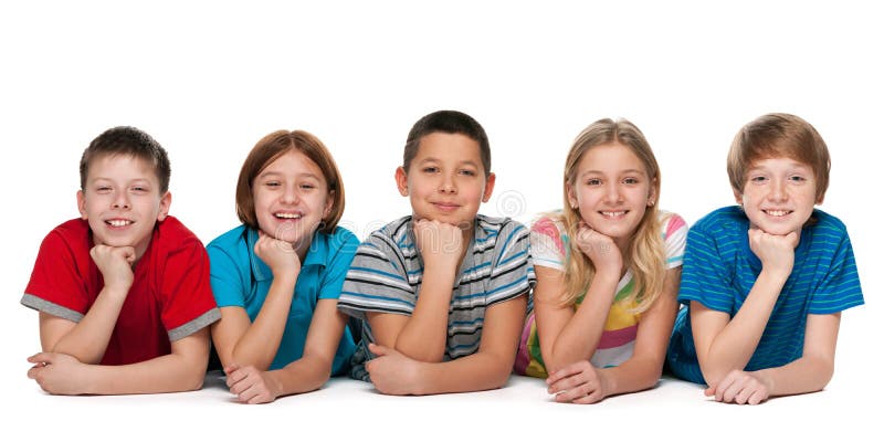 Five Kids Playing on the Floor Stock Image - Image of four, kids: 29678431