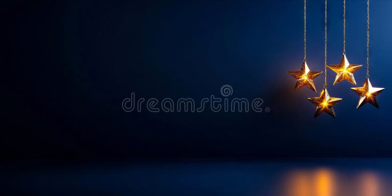 Gold Stars Falling on a Dark Background Stock Photo - Image of night ...