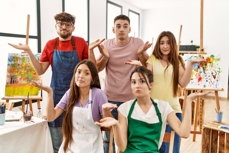Group of Five Hispanic Artists at Art Studio Clueless and Confused ...