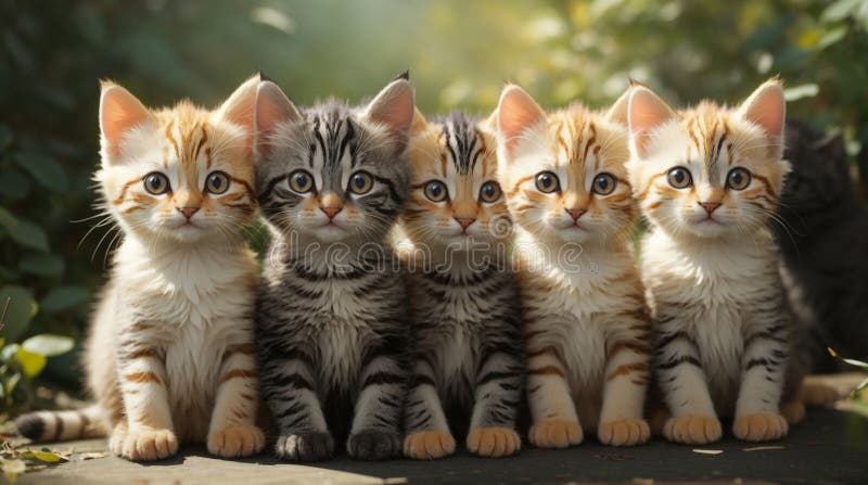 Little cats stock illustration. Illustration of whiskers - 297110674