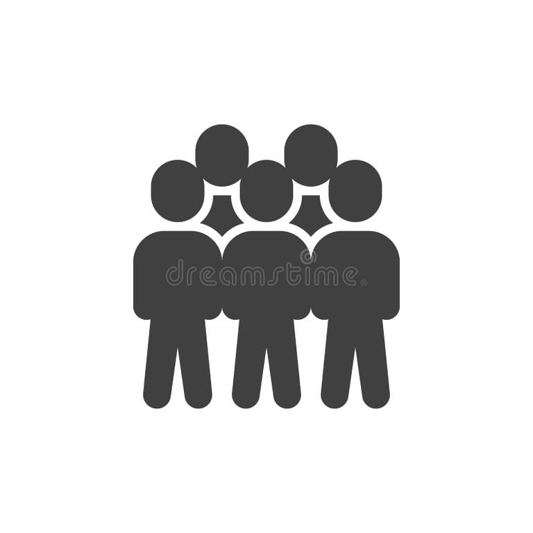 Group of Five People Vector Icon Stock Vector - Illustration of ...