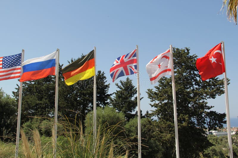 Group of flag poles stock photo. Image of unitedkingdon - 42260336