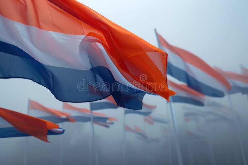 Group of Flags Blowing in the Wind, Perfect for Patriotic Designs Stock ...