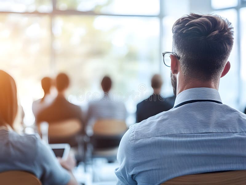 Focused Employees Engaged in Corporate Training Session with Minimalist ...