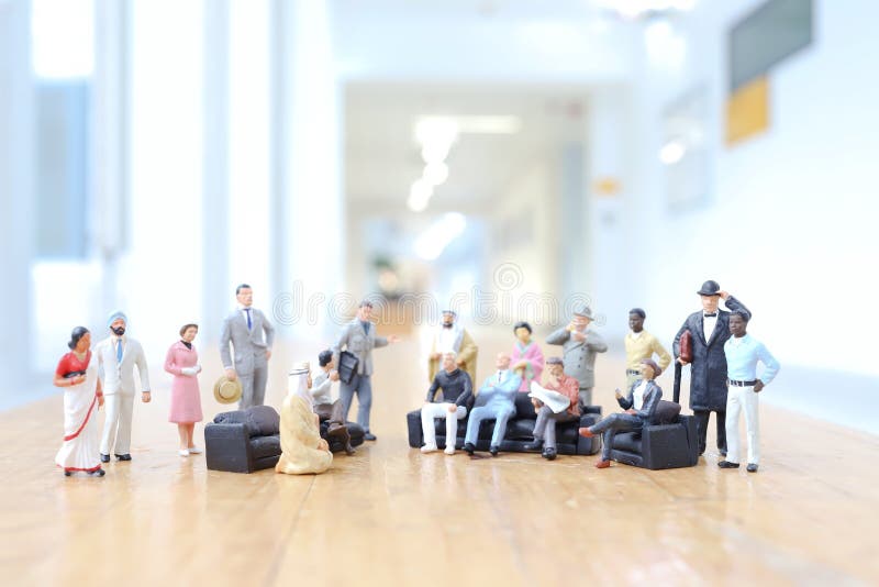 A Group of Foreign Figures are Meeting Stock Image - Image of sofa ...