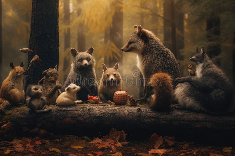 Forest Friends stock illustration. Illustration of friends - 279165409